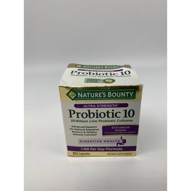 Nature's Bounty Ultra Strength Probiotic 10 - 30Capsules (Val: 02/2023) Nature's Bounty Ultra Strength Probiotic 10 - 30Capsules (Val: 02/2023)