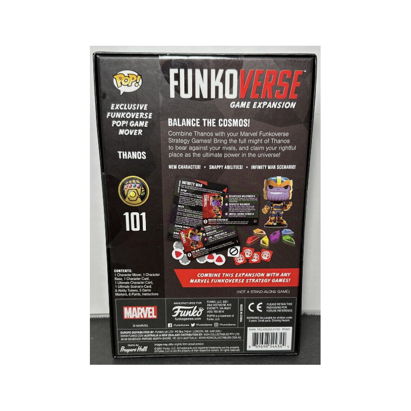 Thano Funkoverse Marvel 101 Game Expansion. Funko Games.