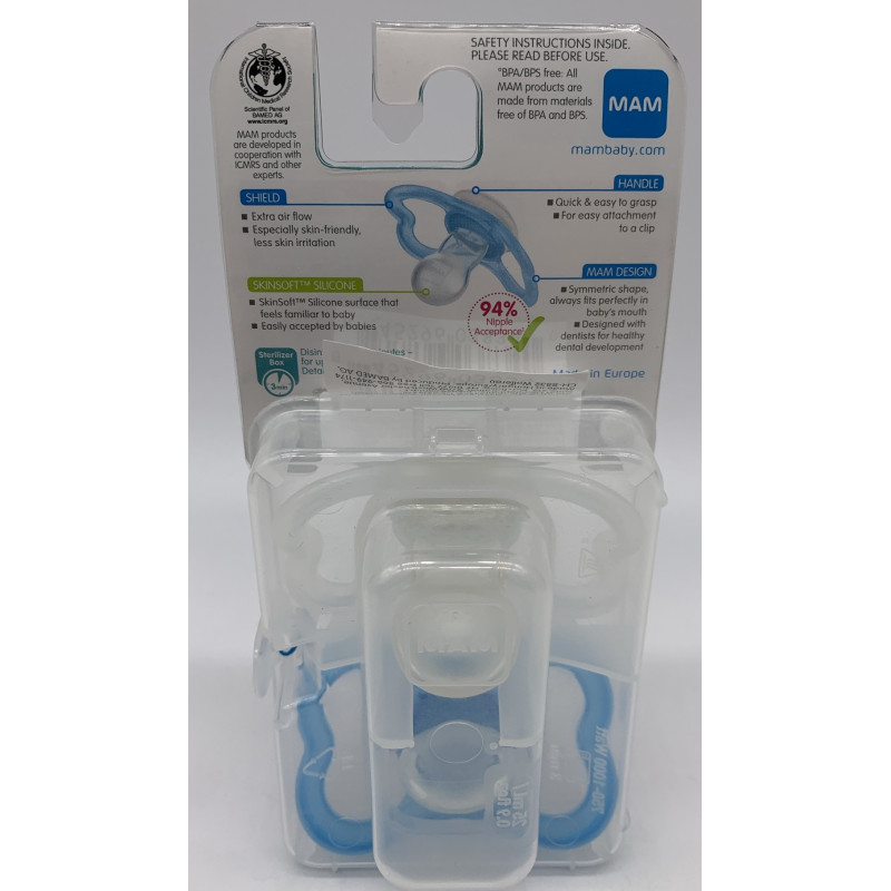 Chupeta MAM Air Orthodontic Pacifier - 6+ meses, Pack com 2