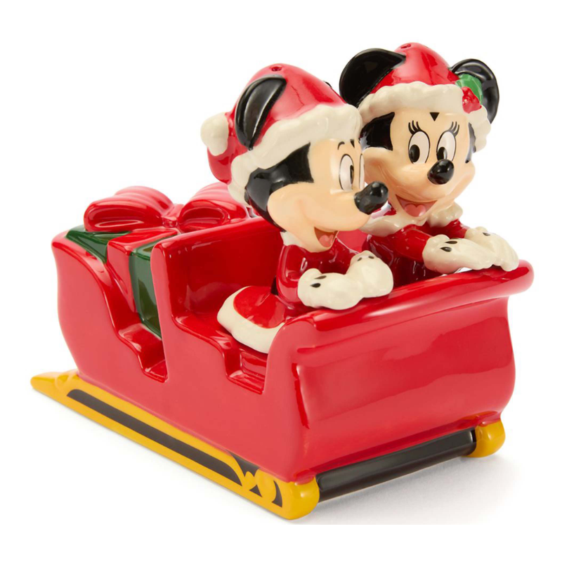 Disney - Salt and Pepper Shaker Set - Mickey and Minnie Sleigh Ride