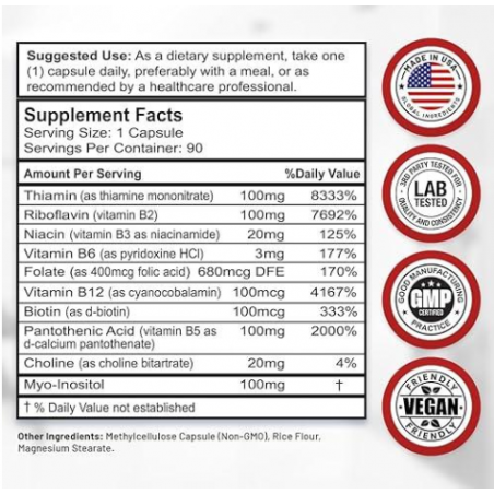 Divine Bounty - Super B Complex Vitamins - Exp 02/2028